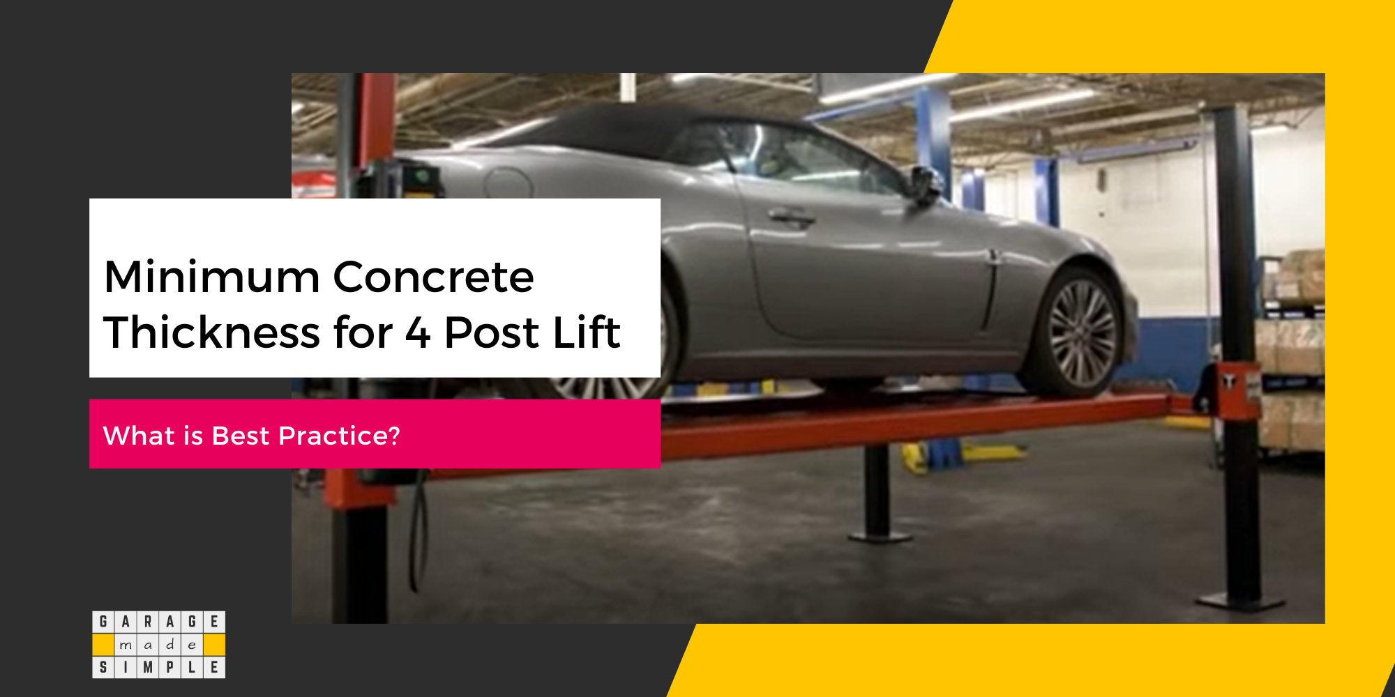 Minimum Concrete Thickness For 4 Post Lift What Is Best Practice Minimum Concrete Thickness For 4 Post Lift What Is Best Practice