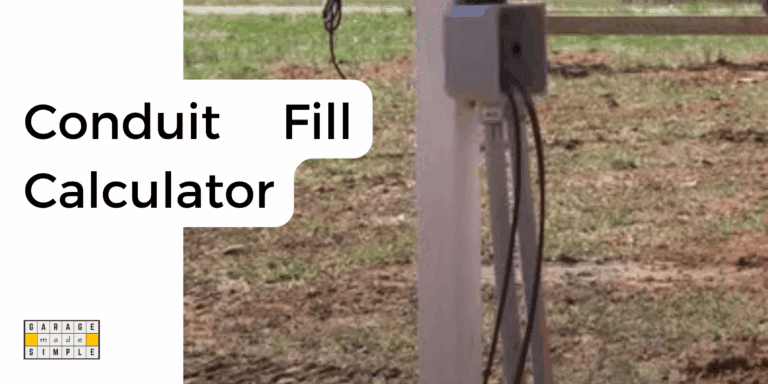Free Conduit Fill Calculator for a Detached Garage - garagemadesimple.com